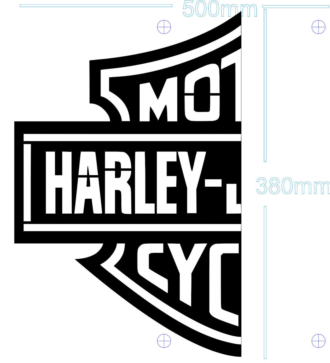 HARLEY DAVIDSON Logo Digital File Svg Dfx Lightburn 500 X 380 Mm - Etsy
