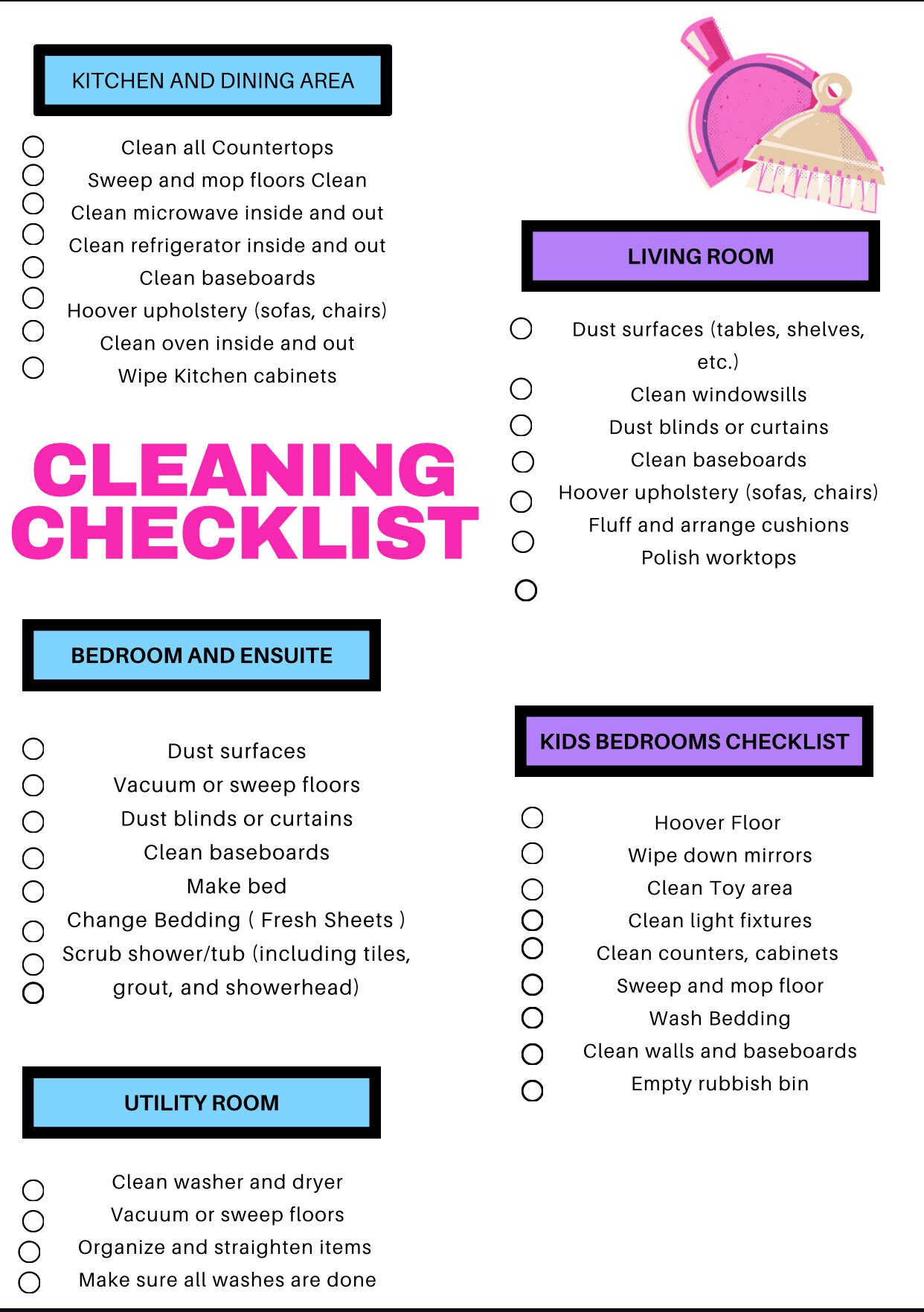 EDITABLE Cleaning Planner, Cleaning Organiser , Cleaning Digital ...