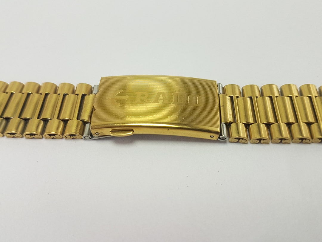 Rado Gold Bracelet for Mens Wrist Watch 18mm Bracelet Rado - Etsy