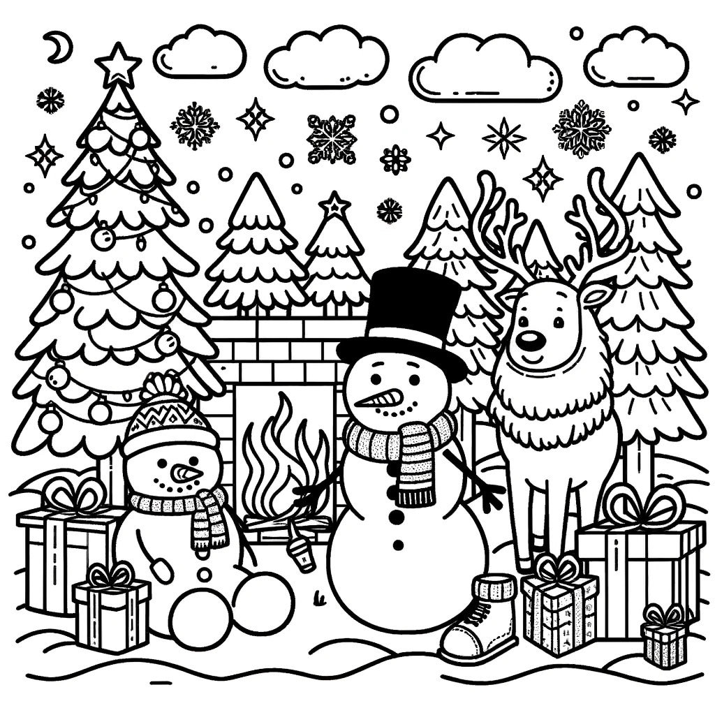 Coloring Pages Christmas Design Coloring Book for Children - Etsy UK