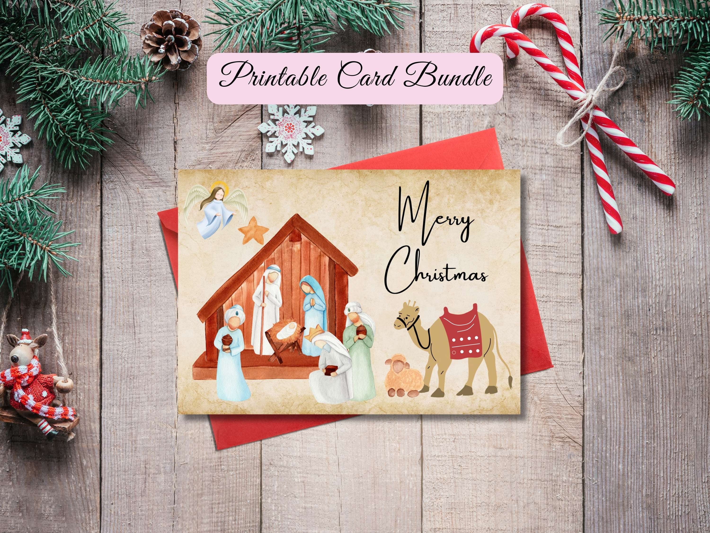 Christmas Card Bundle | Instant Download | Printable | Vintage ...