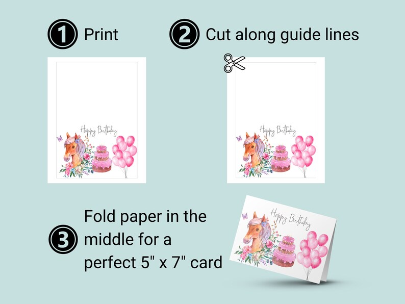 Printable Birthday Card With Flowers, Pink Birthday Card, Instant ...