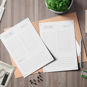 Checklist Template Printable, Simple Checklist Template A4 Size, to Do ...