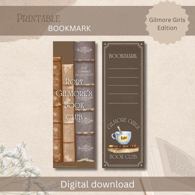 Gilmore Girls Bookmarks - Sublimation Bookmarks - Printable Bookmarks ...
