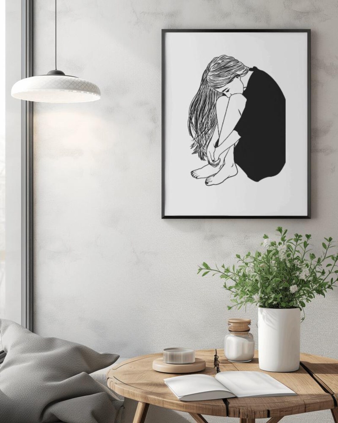 Sad Girl Svg - Pdf - Png - Jpeg - Sad Woman - Commercial Use - Tears ...