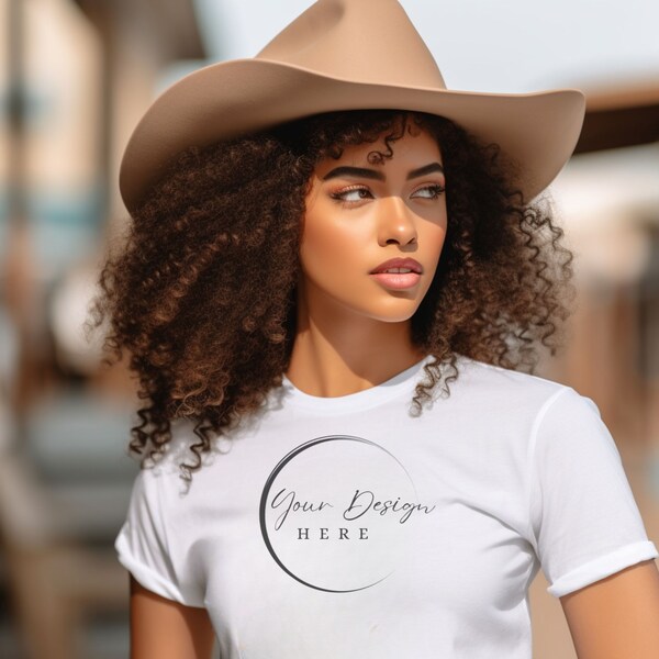Canvas Cowboy Model Mockup - Etsy