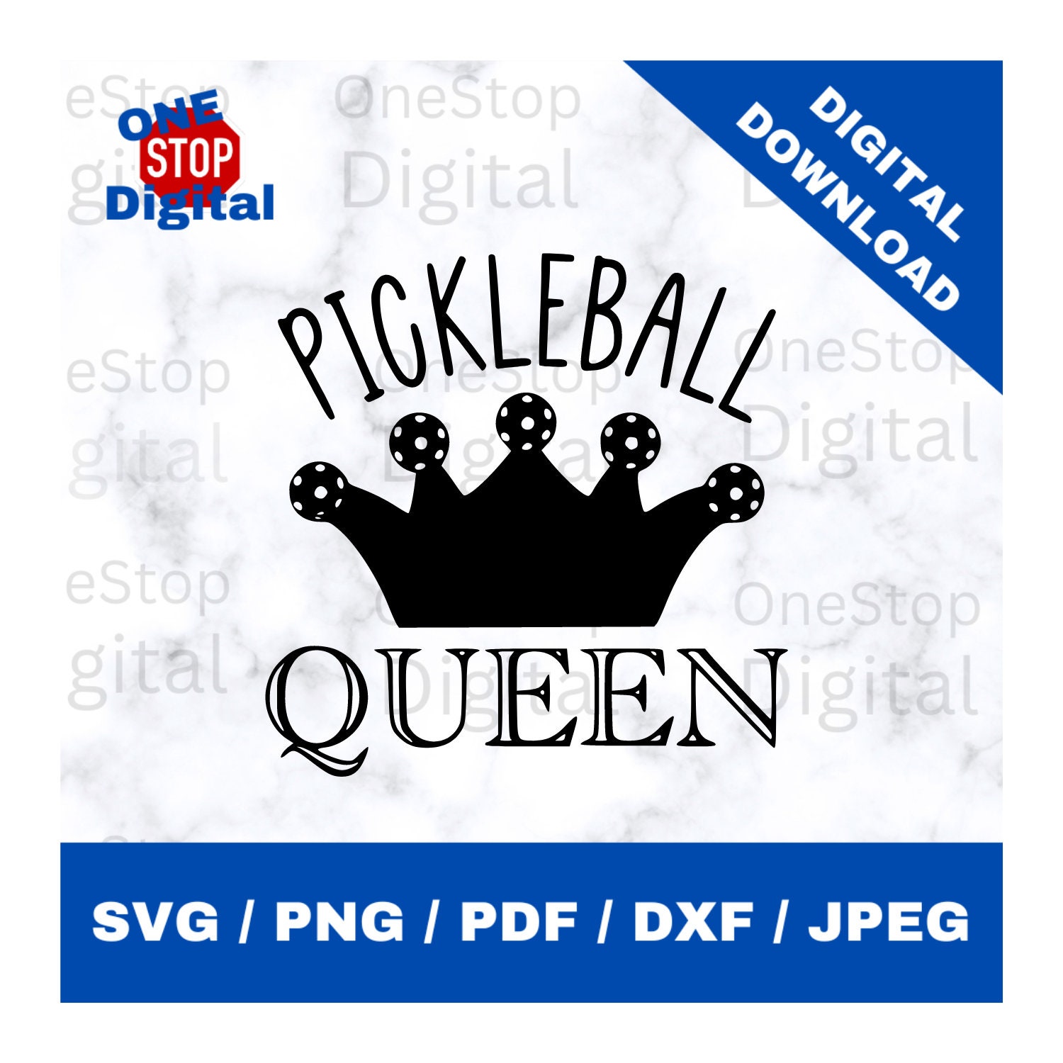 Pickleball Queen, PNG Digital Download, Clipart, Cut Files for Cricut ...