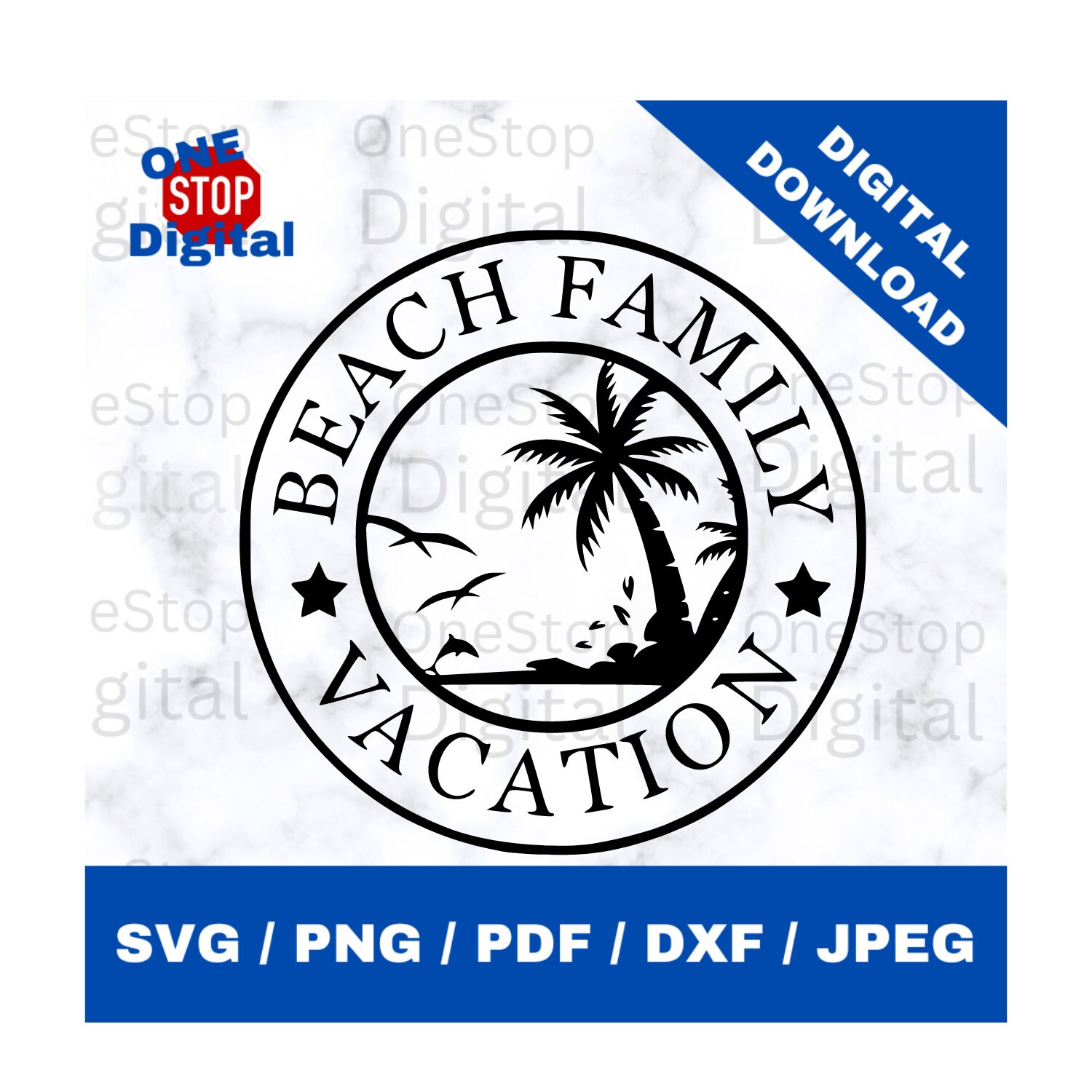 Family Beach Vacation Clip Art