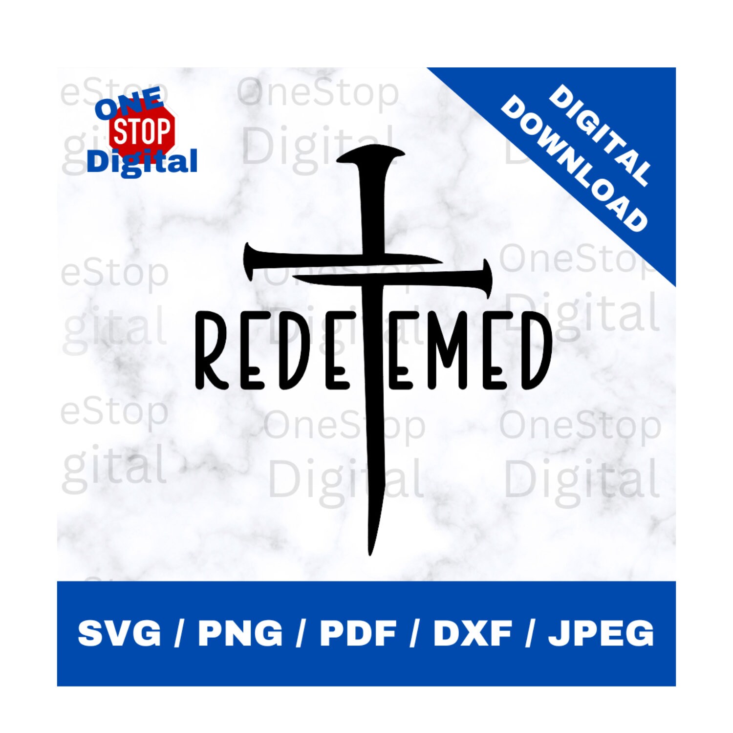 Redeemed Cross SVG, Christian SVG, PNG Digital Download, Girls Trip ...