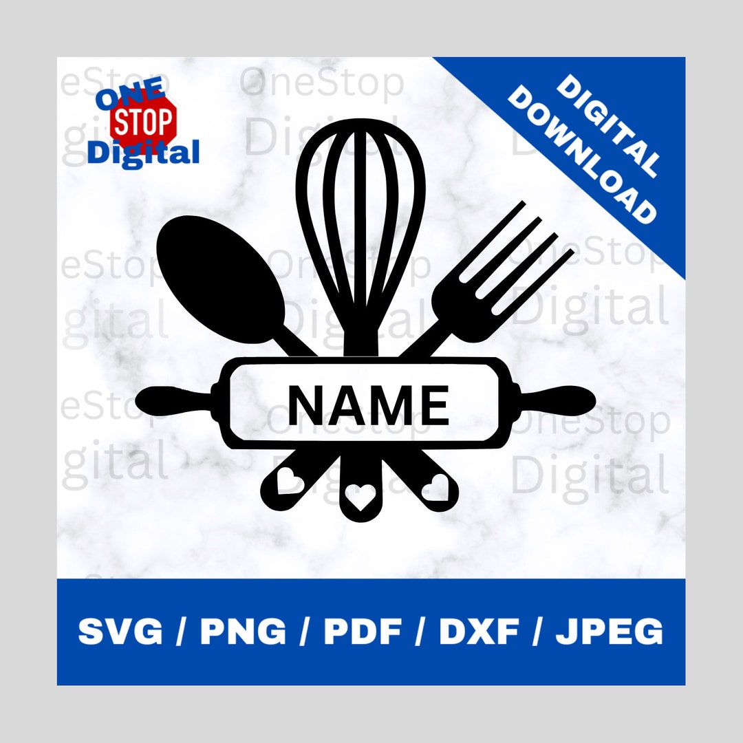 Chef Rolling Pin, PNG Digital Download, Clipart, Cut Files for Cricut ...