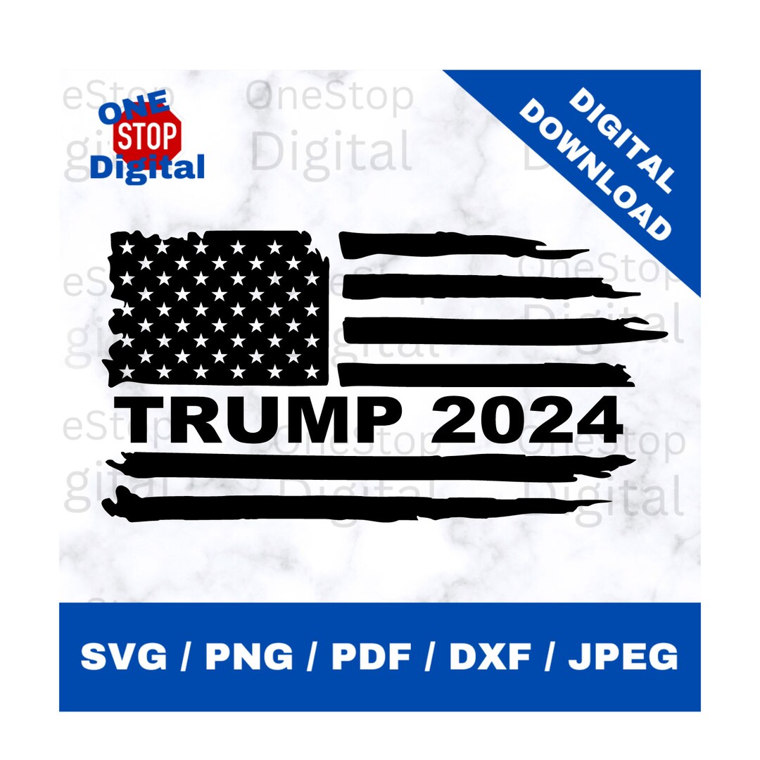 Trump 2024, Patriot, American Flag, PNG Digital Download, Clipart, Cut ...