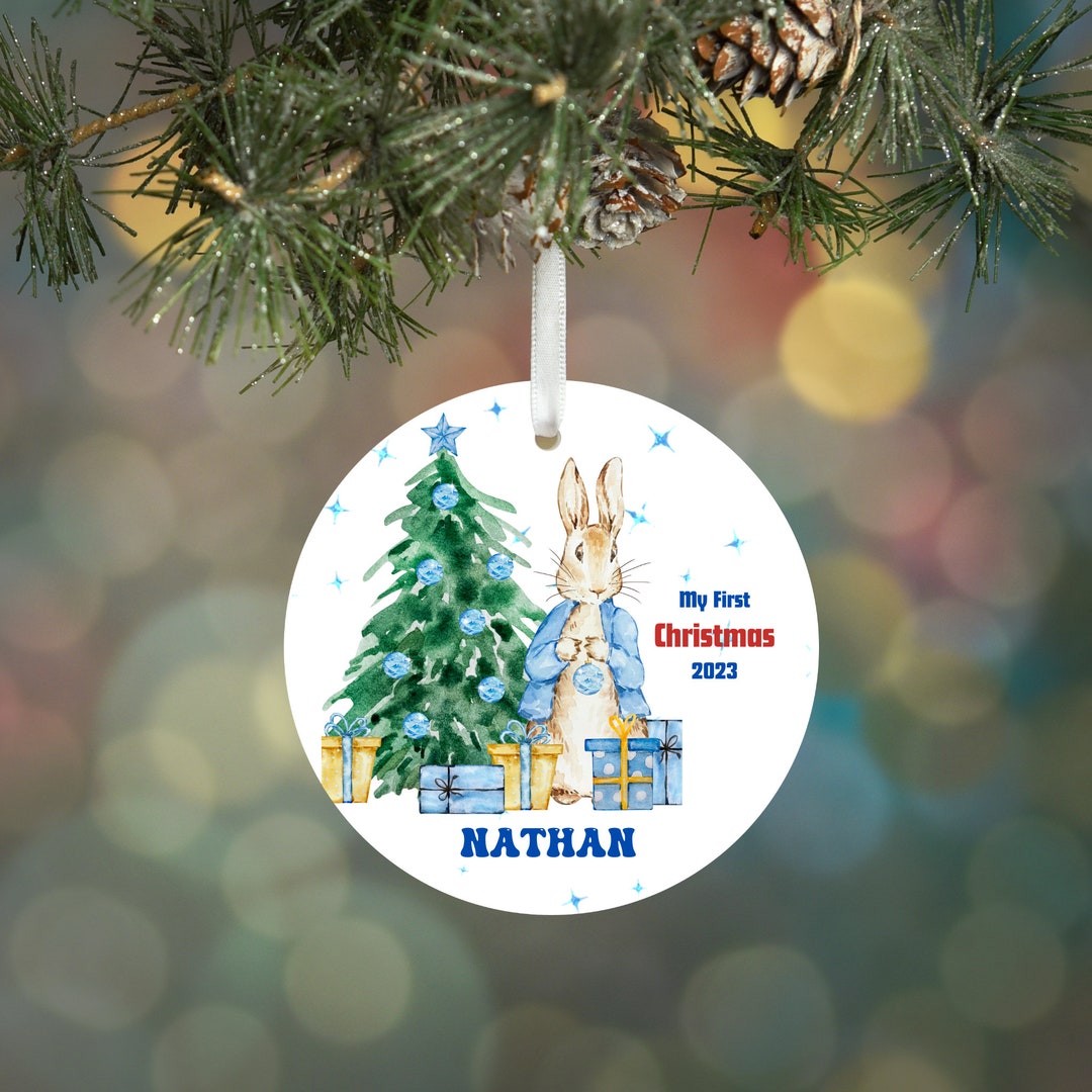Peter Rabbit First Christmas Ornament/ Personalized First - Etsy