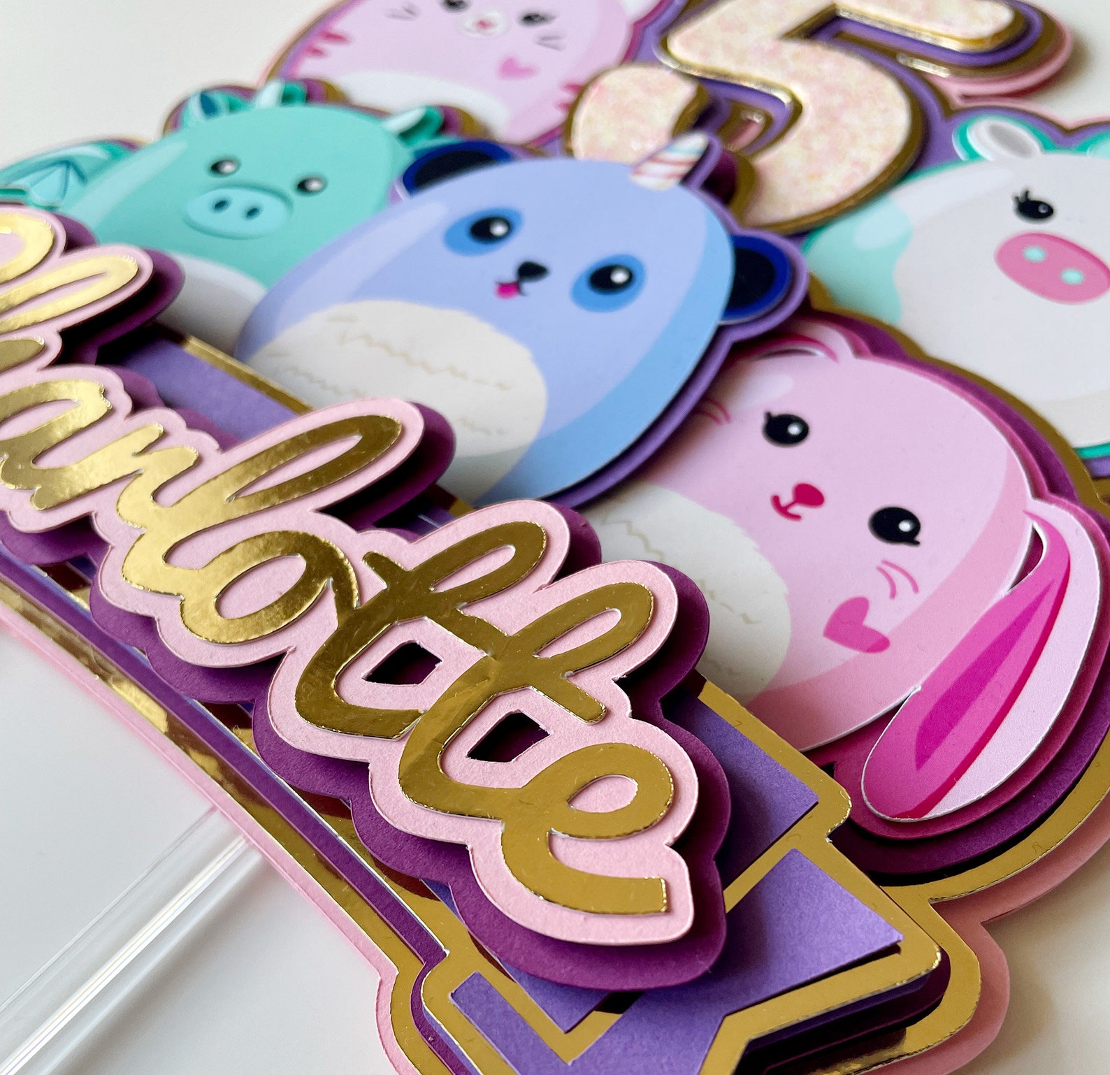 Squishmallow Cake Topper Birthday Girl, Squishy Birthday Decoration, Squishy Party Decor ...