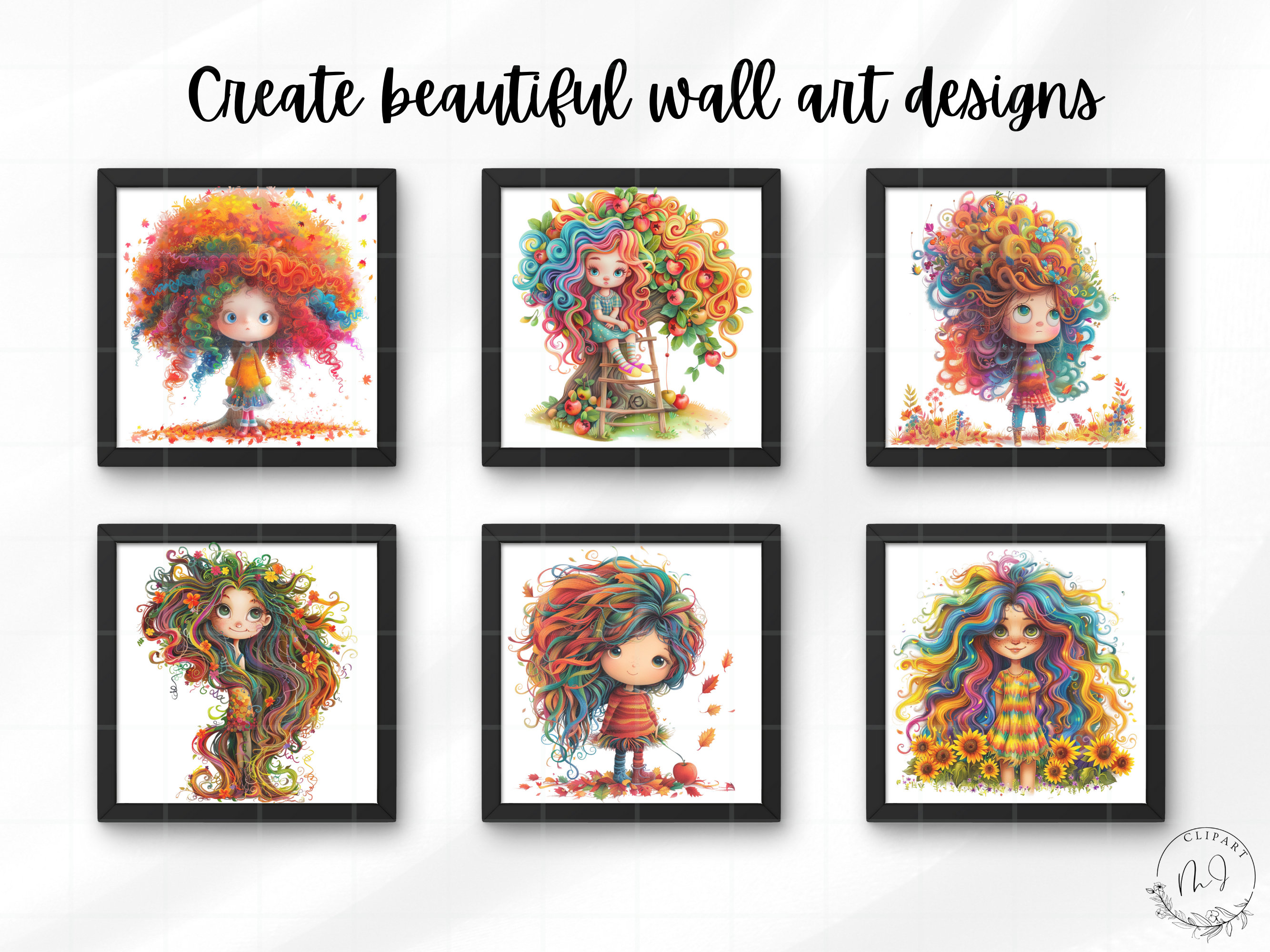 Quirky Girls Clipart Whimsical Girl PNG, Whimsical Ephemera, Quirky ...