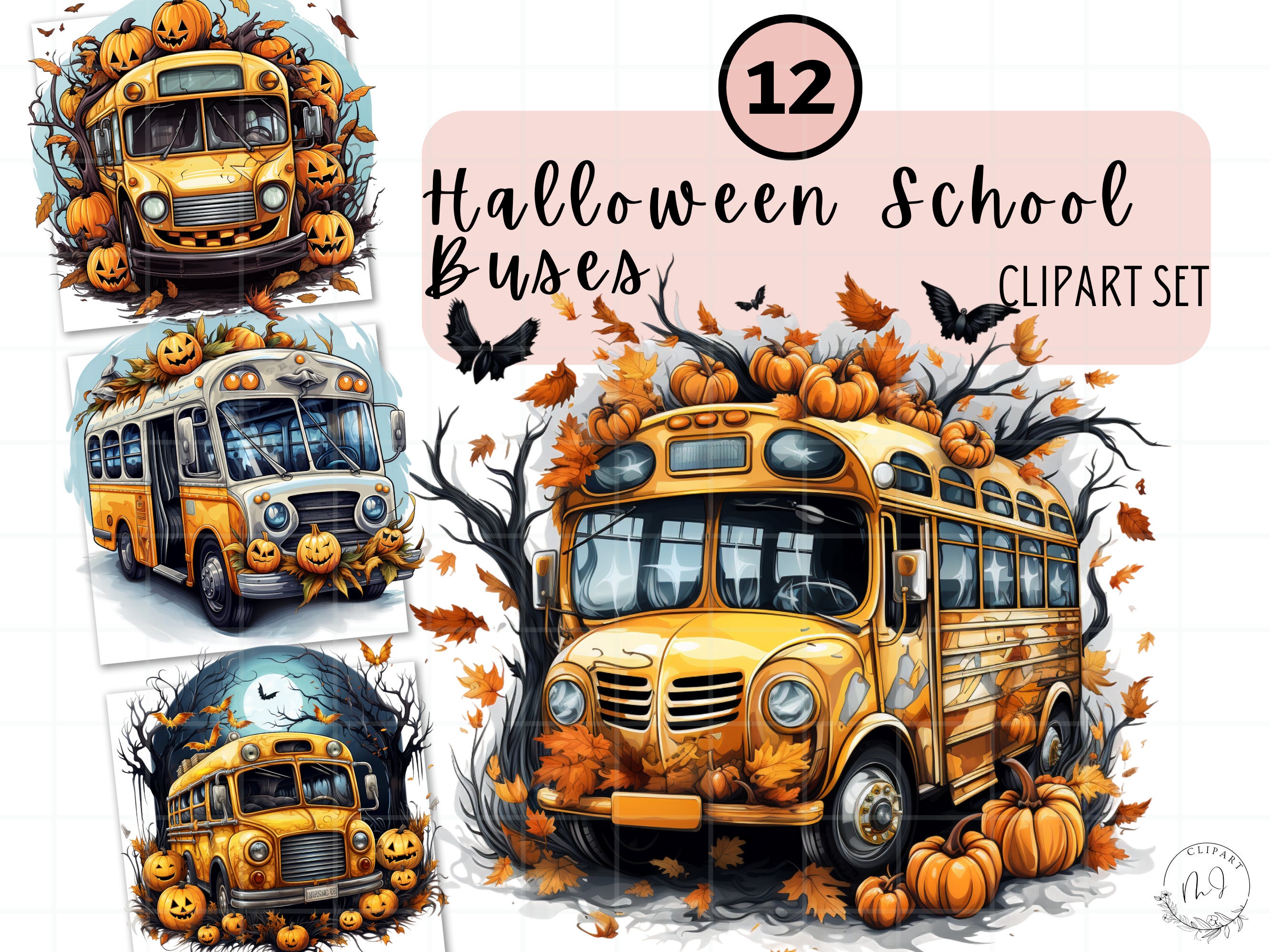 Halloween Schulbus PNG, Gruselige Schule, Bus Clipart, Halloween ...