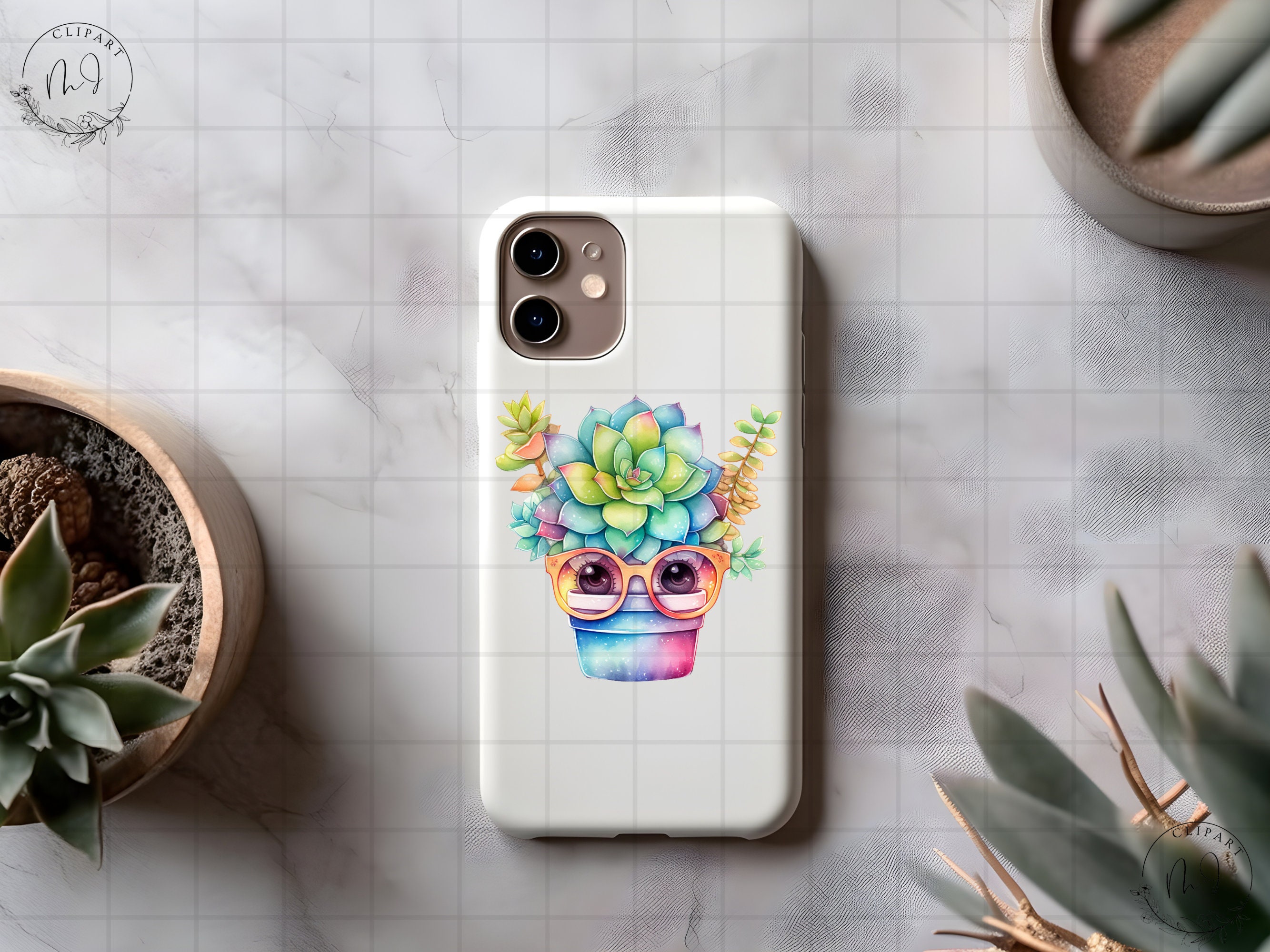 Kawaii Potted Plants Clipart | Kawaii Plant With Glasses |cute Flowers ...