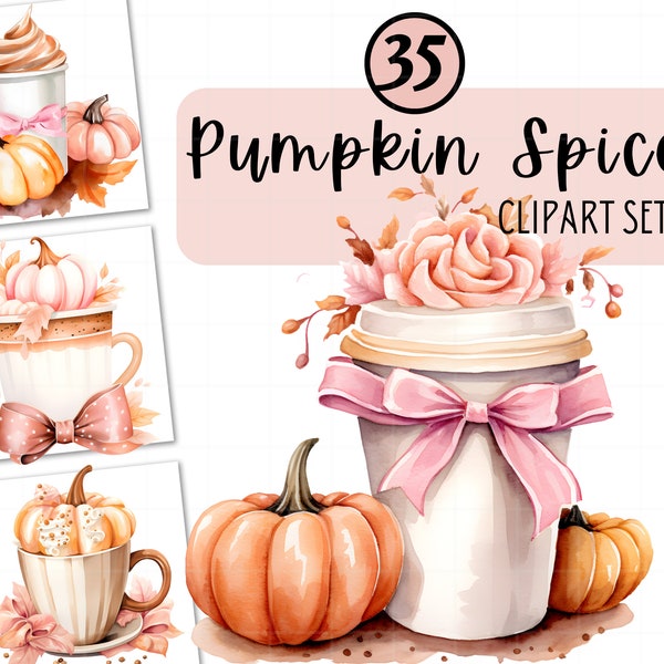 Pretty Fall Clipart - Etsy
