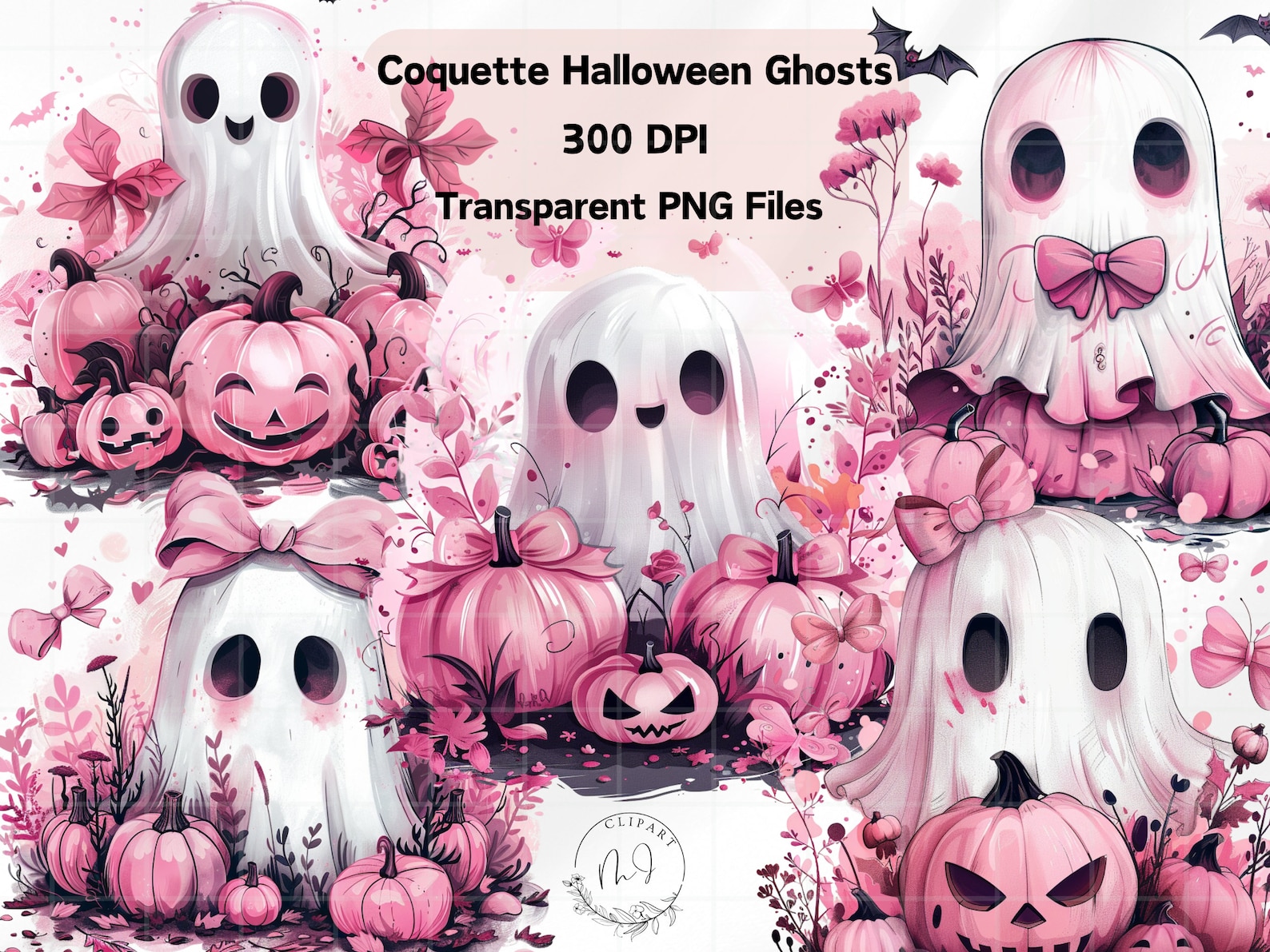 Coquette Ghost Clipart, Coquette Halloween, Coquette Bow Png, Spooky ...