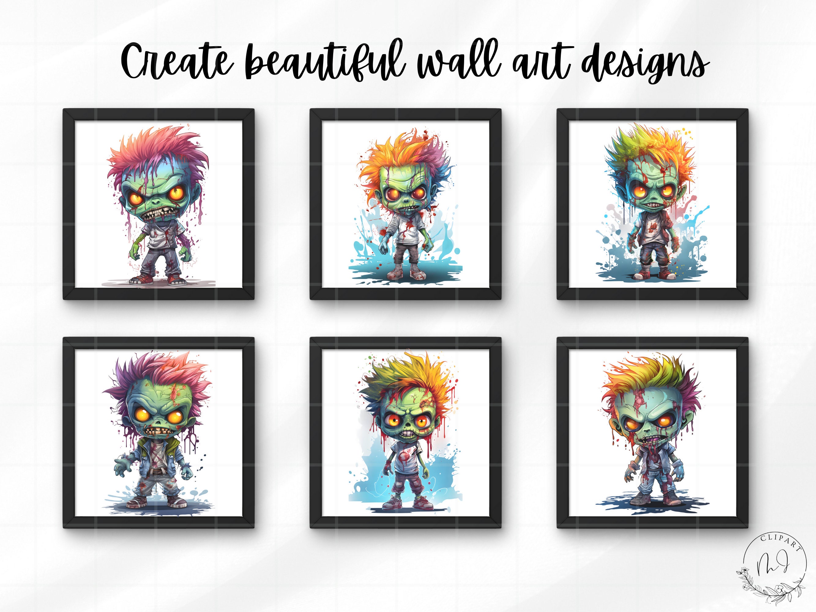 Zombie Boys Clipart PNG, Halloween Monsters Clipart, Halloween Party ...