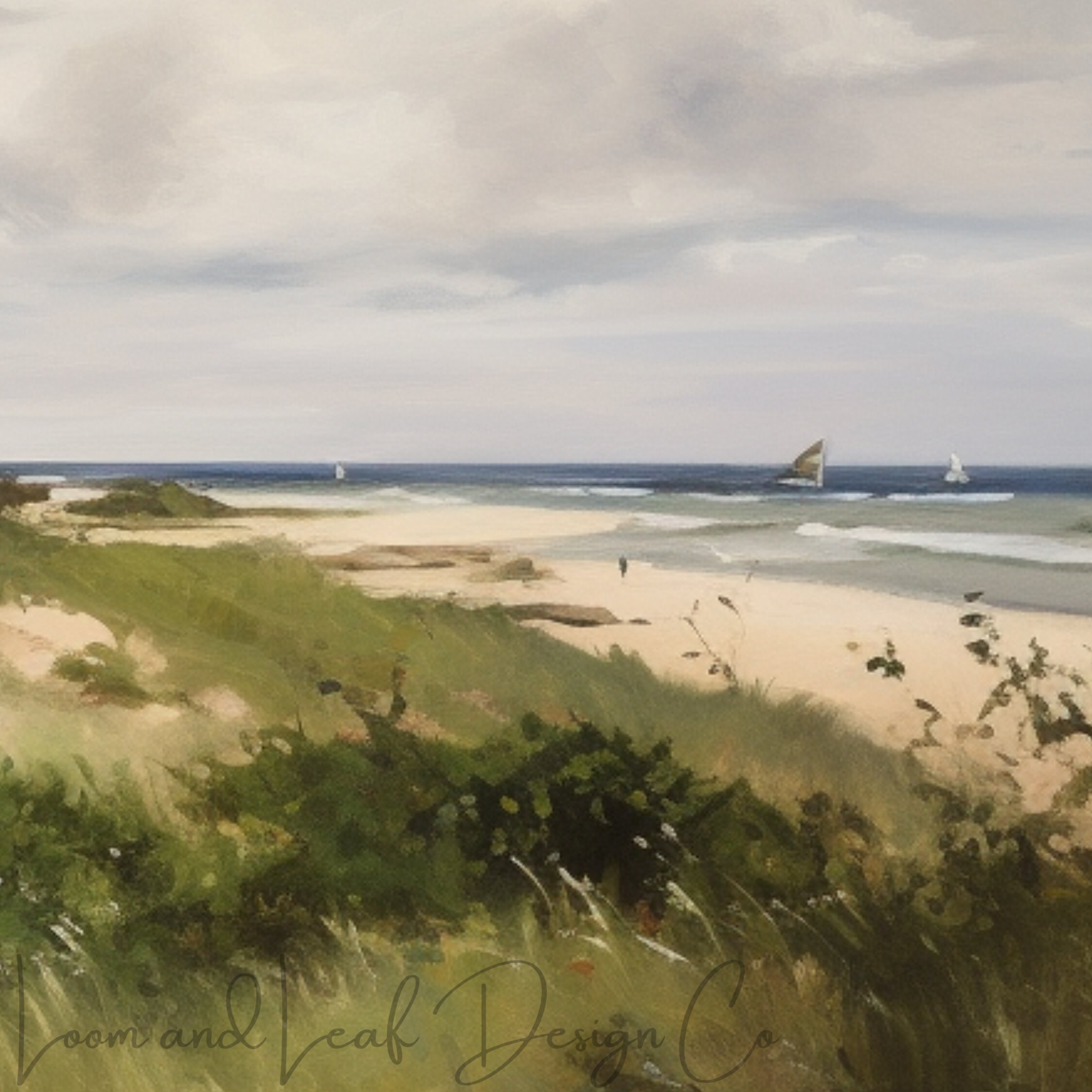 Cape Cod Inspired Beach and Seascape Oil Painting Print, 938 DPI - Etsy
