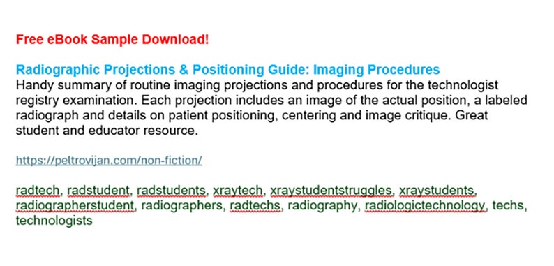 Radiographic Projections & Positioning Guide: Imaging Procedures ...