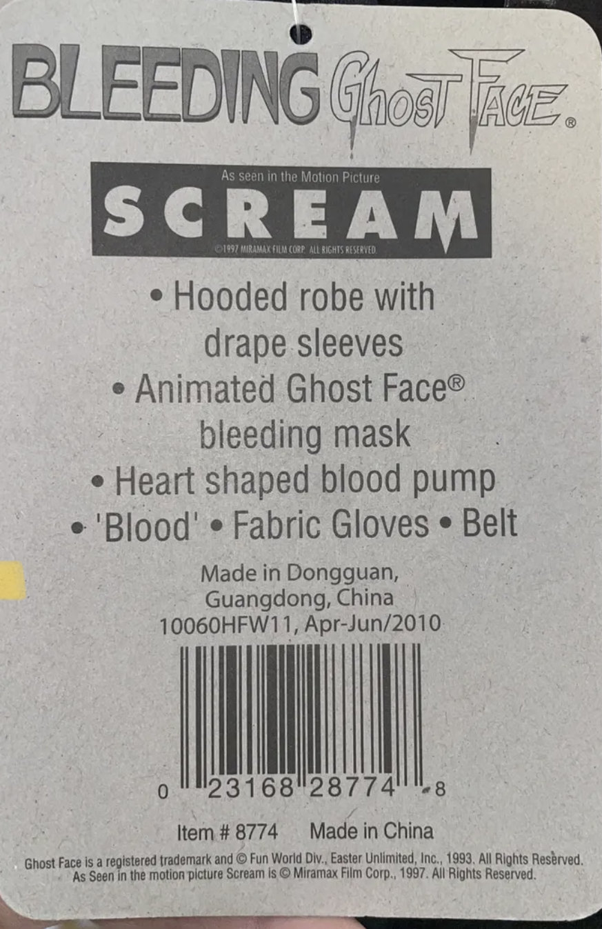 Ghostface Halloween Costume Kids - Etsy