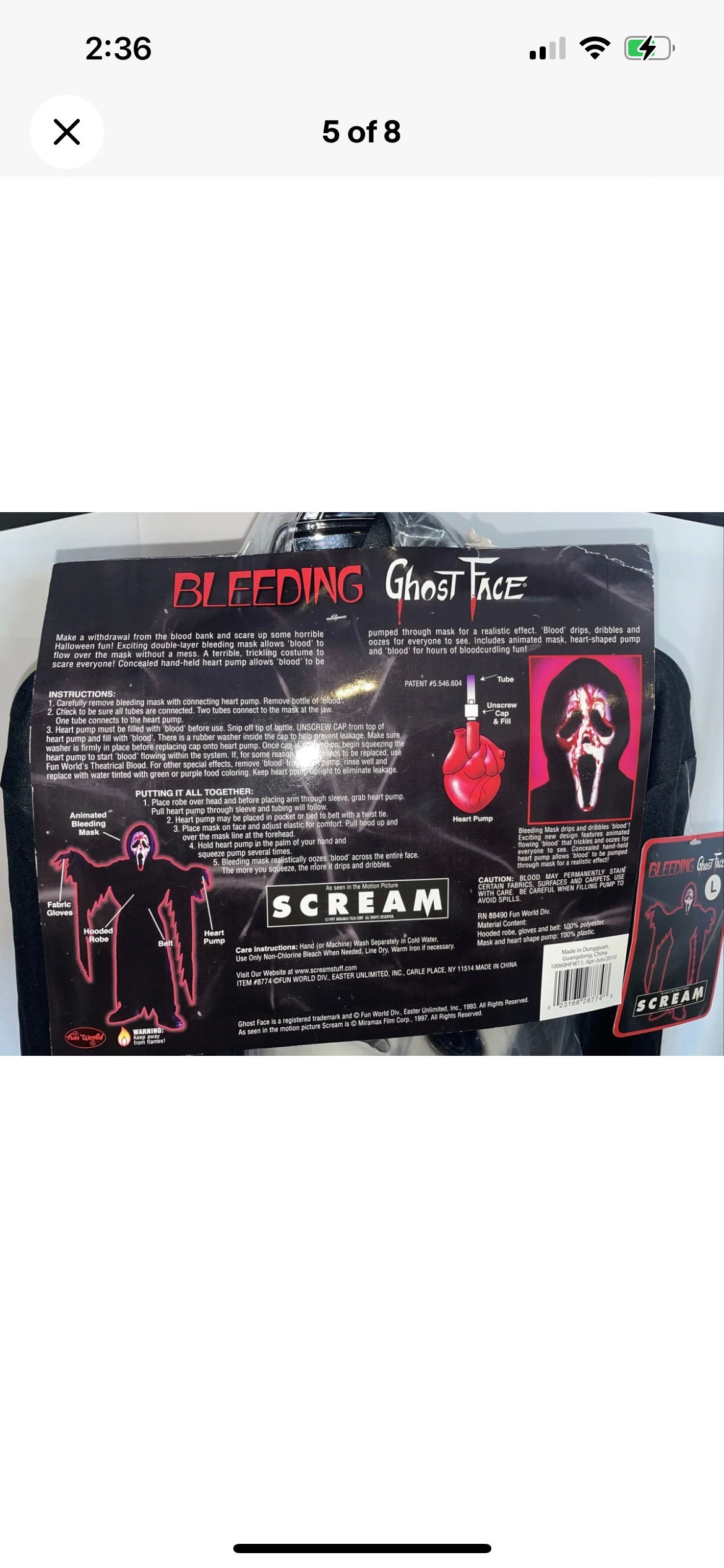 Ghostface Halloween Costume Kids - Etsy