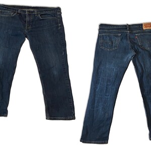 One of One Levi's Blue Jeans, Custom Denim Gift for Artist, Unique Hand ...