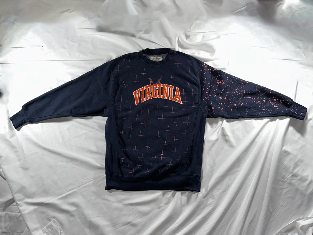 Hand-painted Vintage Virginia Sweatshirt, Custom University Sweater ...
