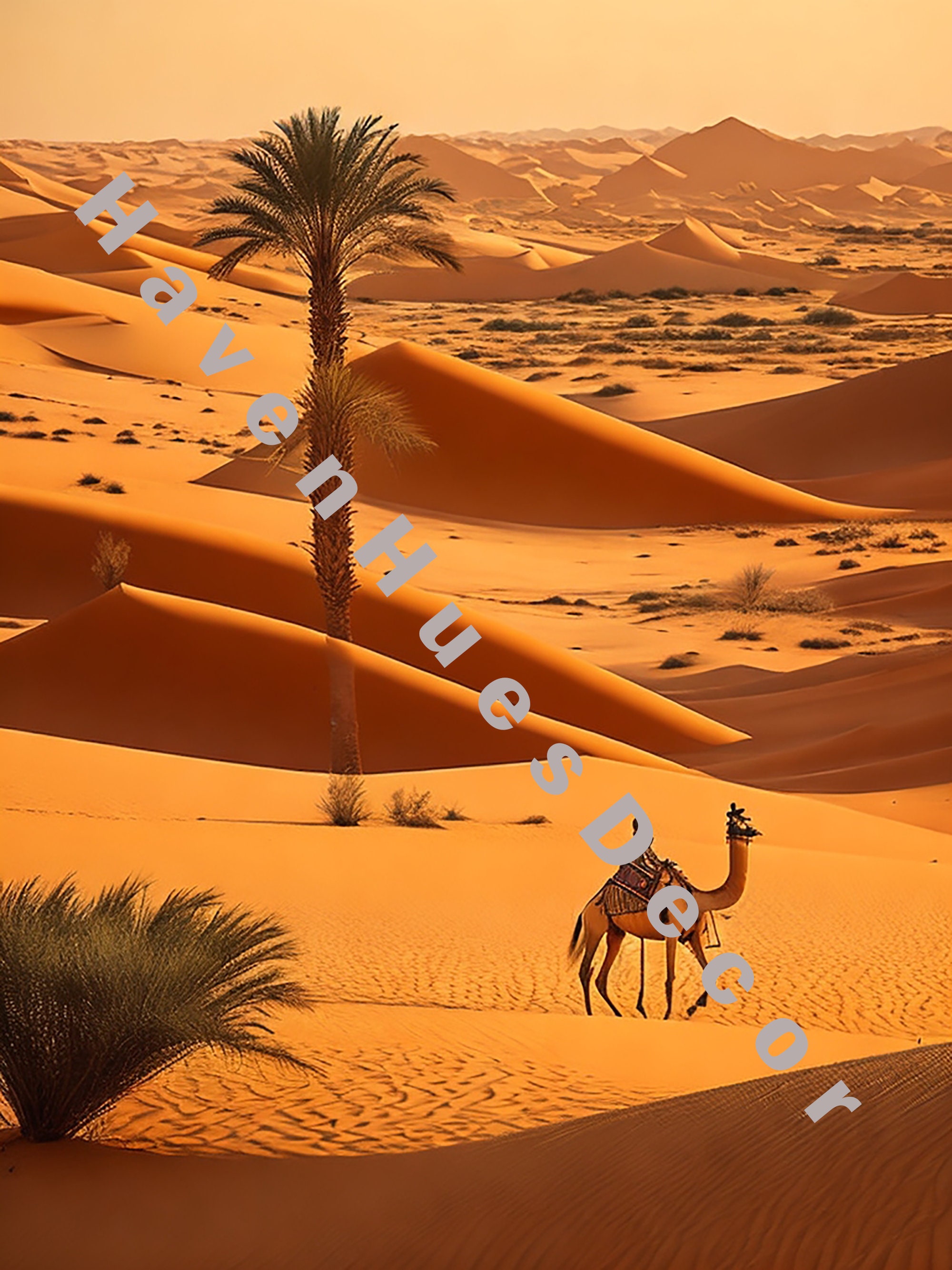 A Unique Piece of AI Art of the Sahara Desert, Lanscape Art, Wall Art ...