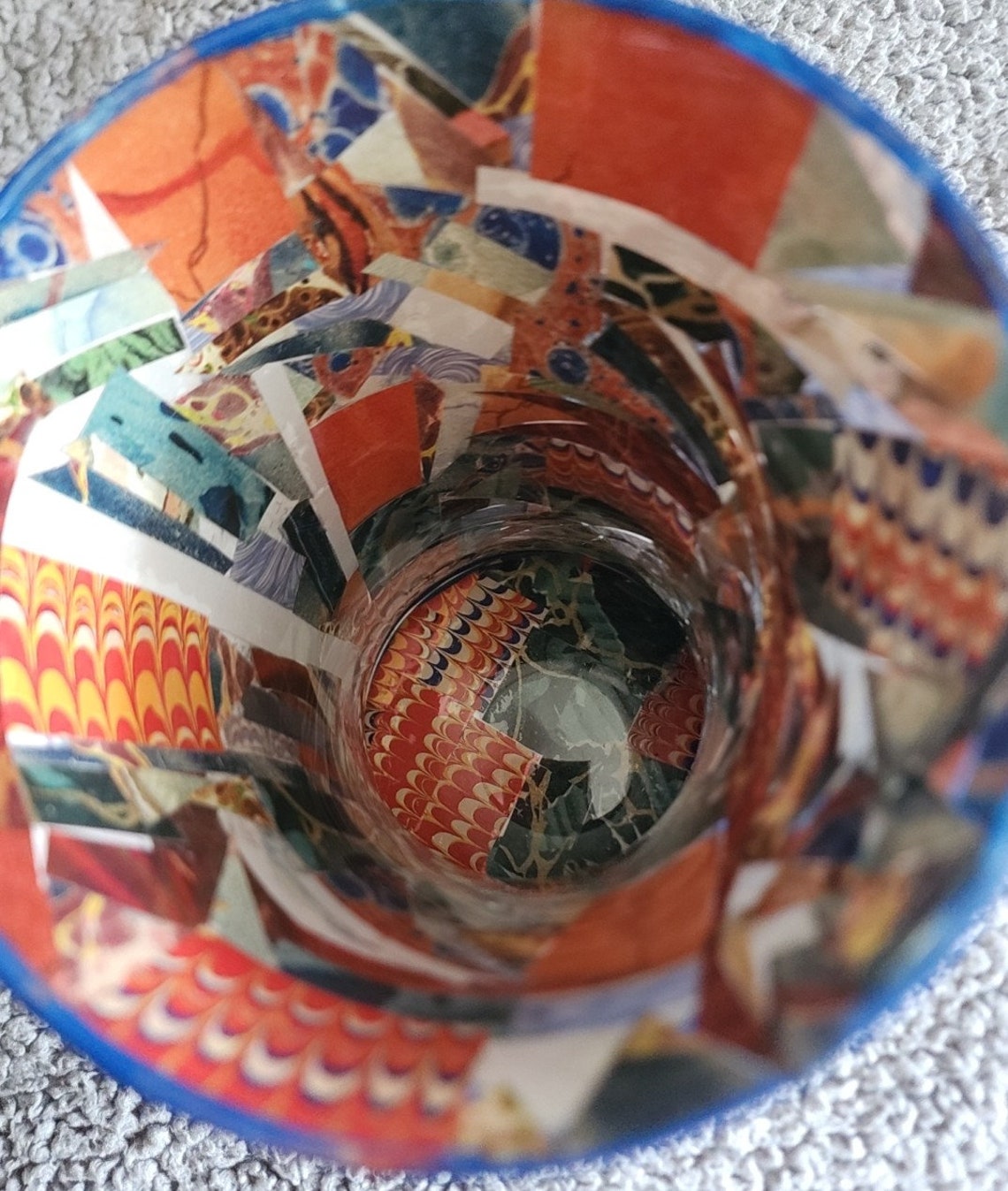 Home Decor Decoupage Glass Vessel Vase - Etsy