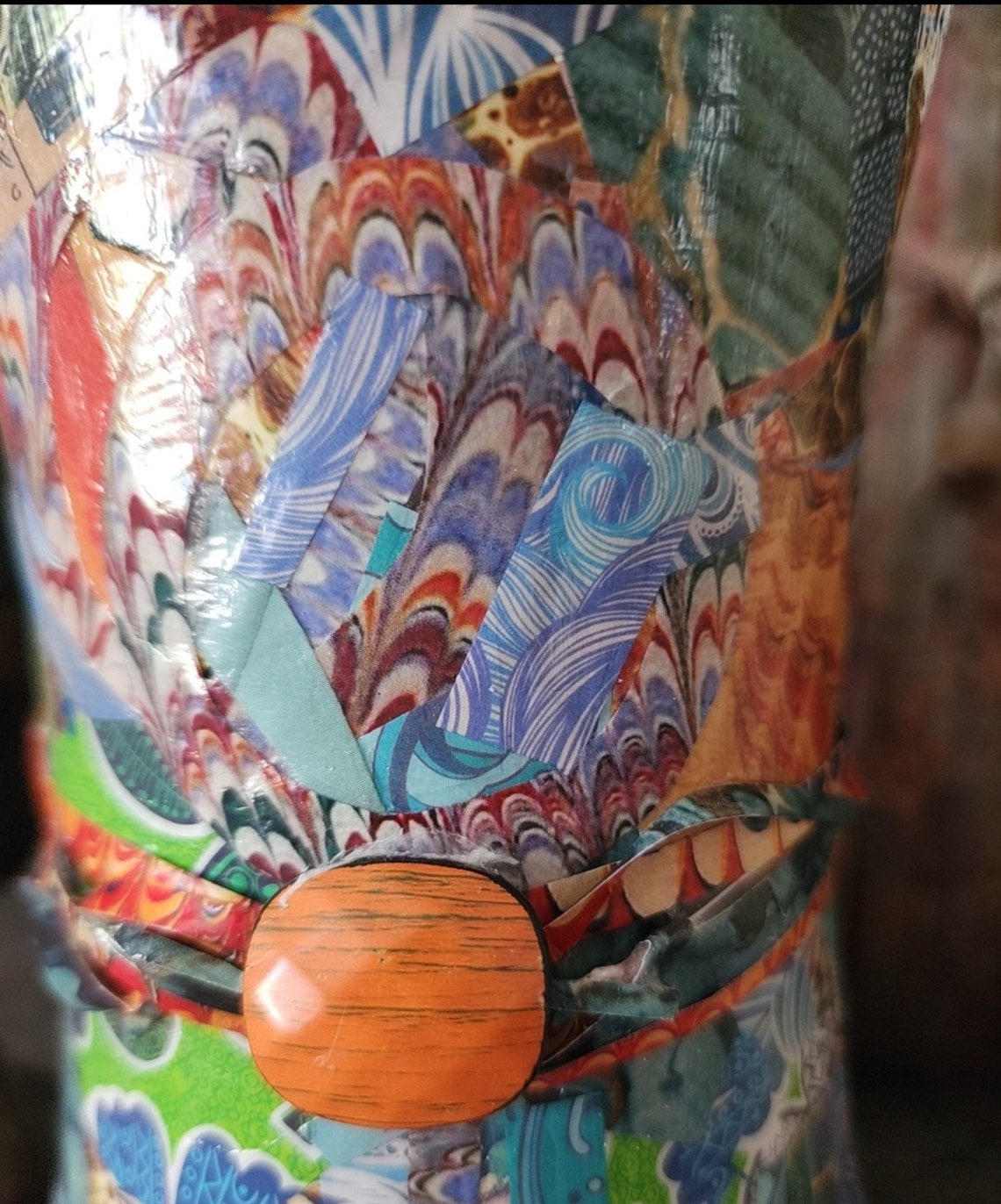 Home Decor Decoupage Glass Vessel Vase - Etsy