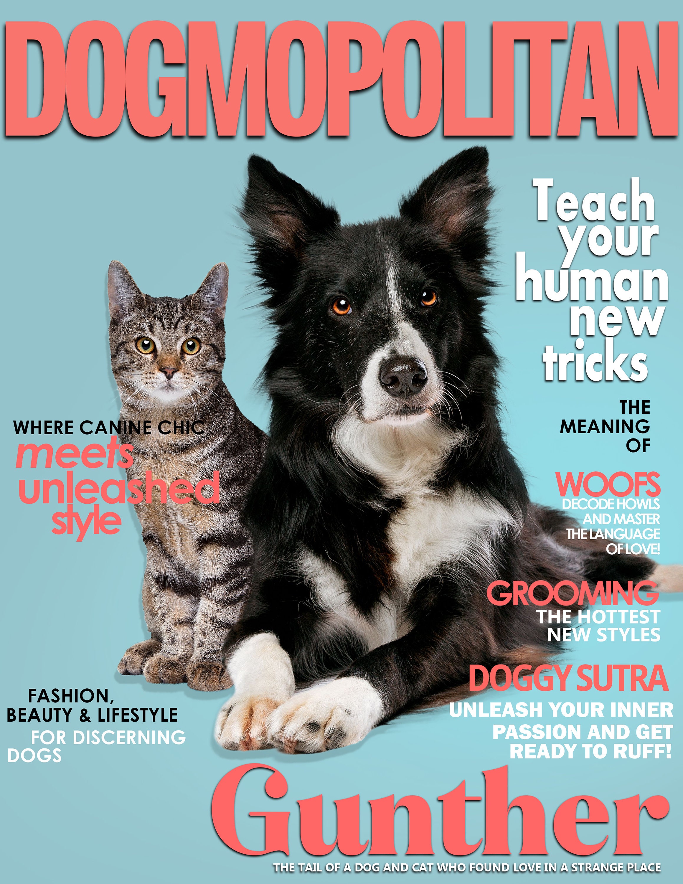 Custom Dog Portrait, Custom Dog Magazine Cover, Custom Pet Art, Custom ...