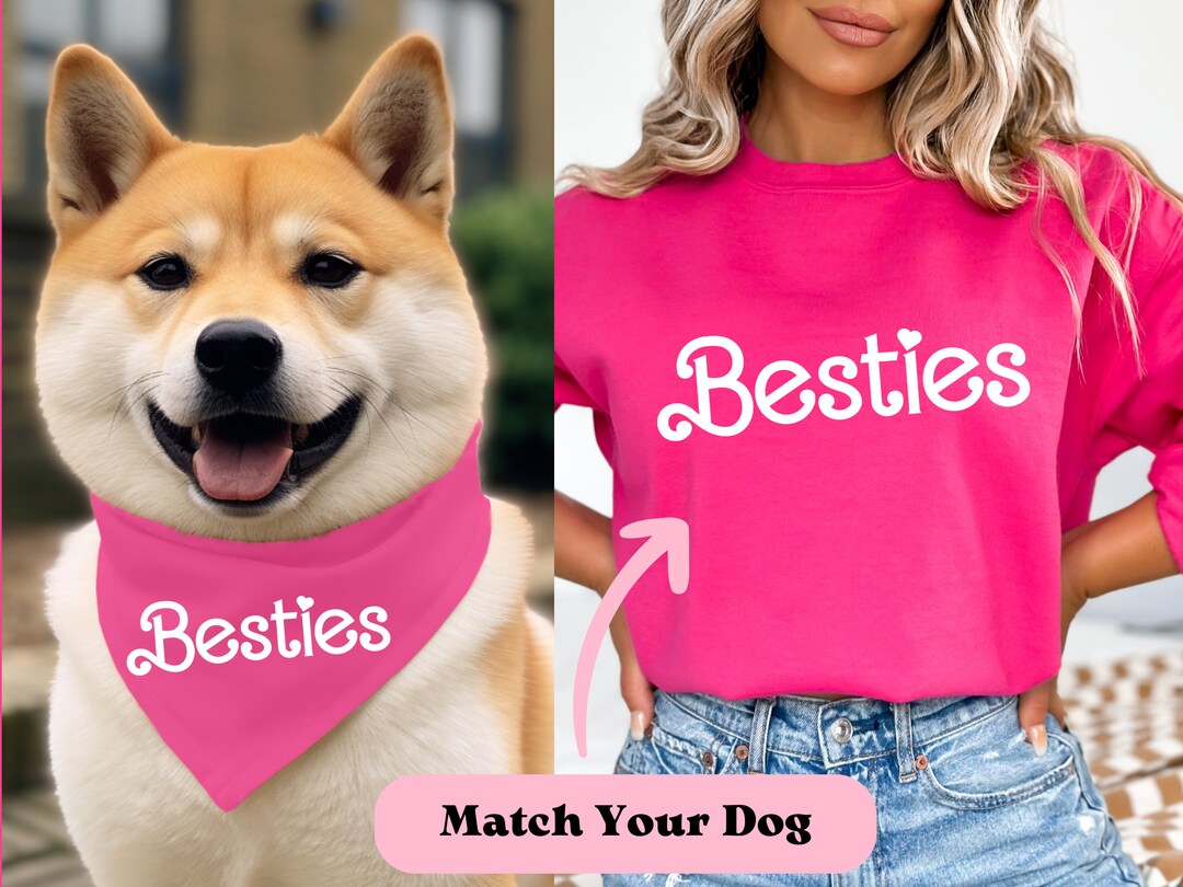Barbi Bestie Dog Bandana, Barbi Pet Bandana,besties Matching Pet and ...