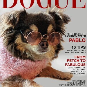 Custom Dog Portrait, Custom Dog Magazine Cover, Custom Pet Art, Custom ...