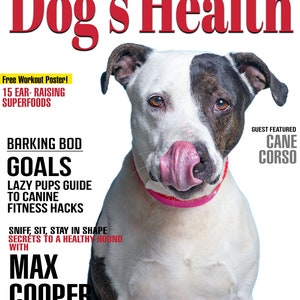 Custom Dog Portrait, Custom Dog Magazine Cover, Custom Pet Art, Custom ...
