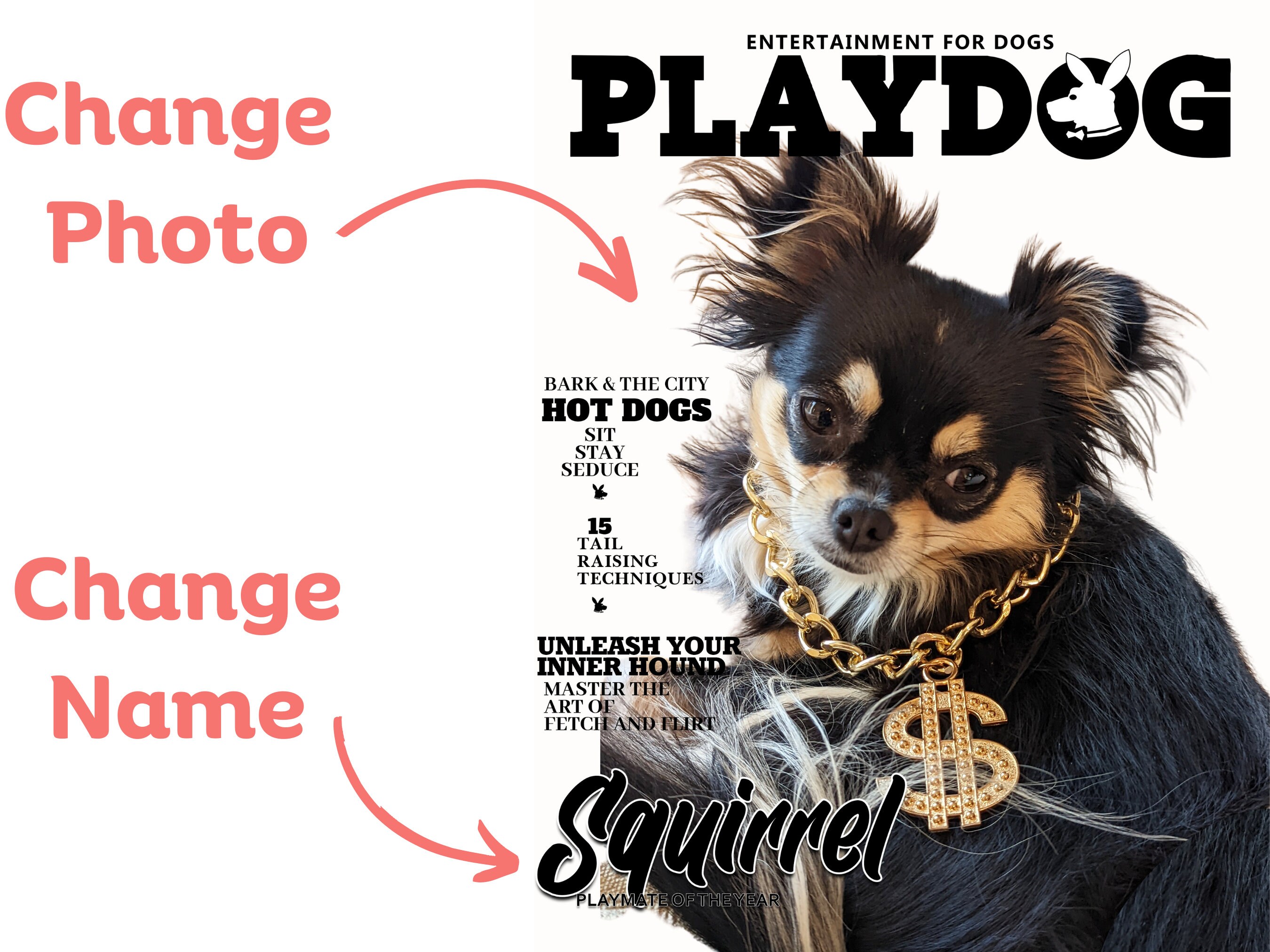 Custom Pet Portrait, Custom Pet Magazine, Dog Portrait, Custom Dog Gift ...