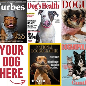 Custom Dog Portrait Custom Dog Magazine Cover Custom Pet - Etsy