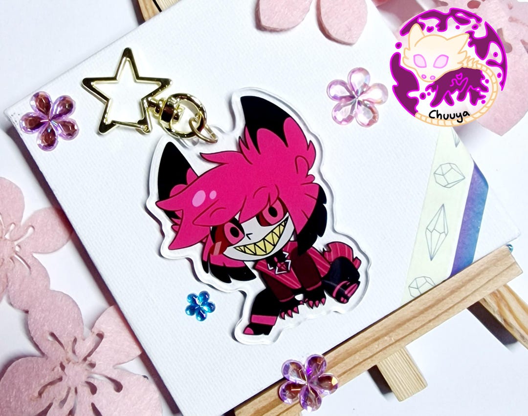 Hazbin Hotel Alastor Keychain - Etsy