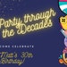 Party Through the Decades Invite - Etsy