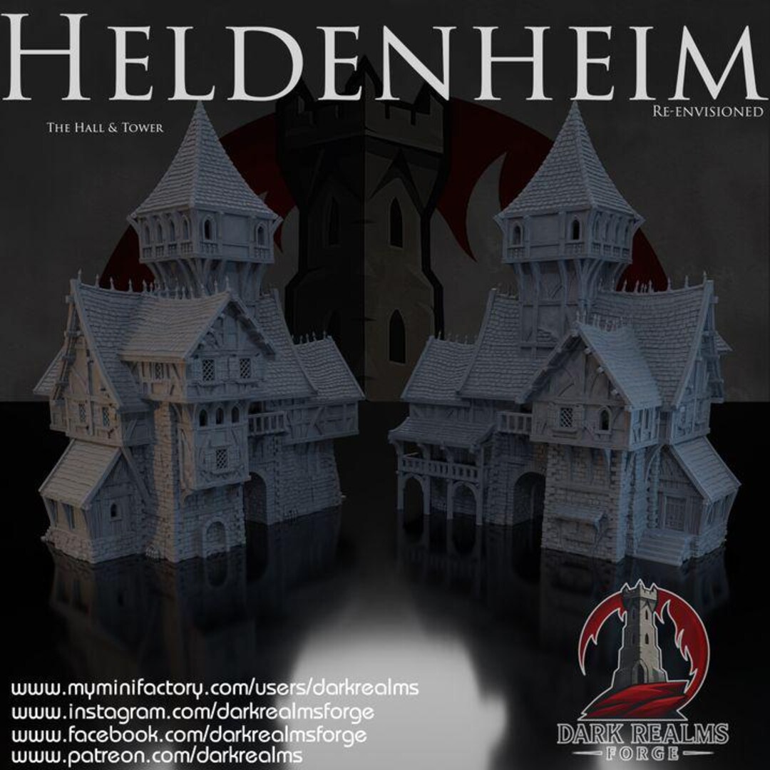 Dark Realms - New Heldenheim - Hall & Tower Dnd Pathfinder Wargaming ...