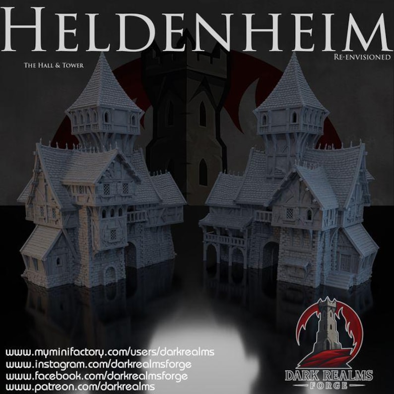 Dark Realms - New Heldenheim - Hall & Tower Dnd Pathfinder Wargaming ...