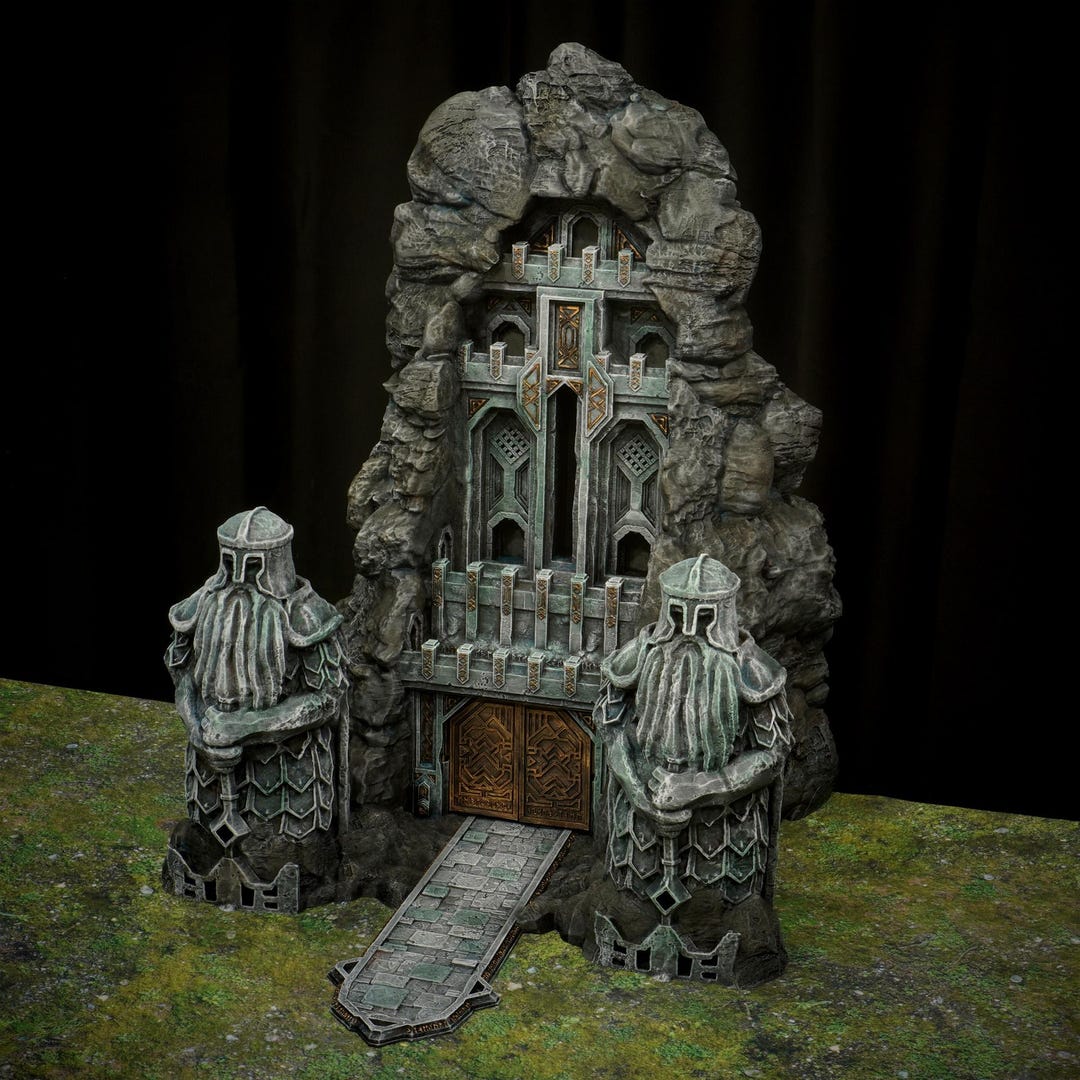 Dwarven Gate | Lord of the Rings Tabletop MESBG | 28mm Fantasy Terrain ...