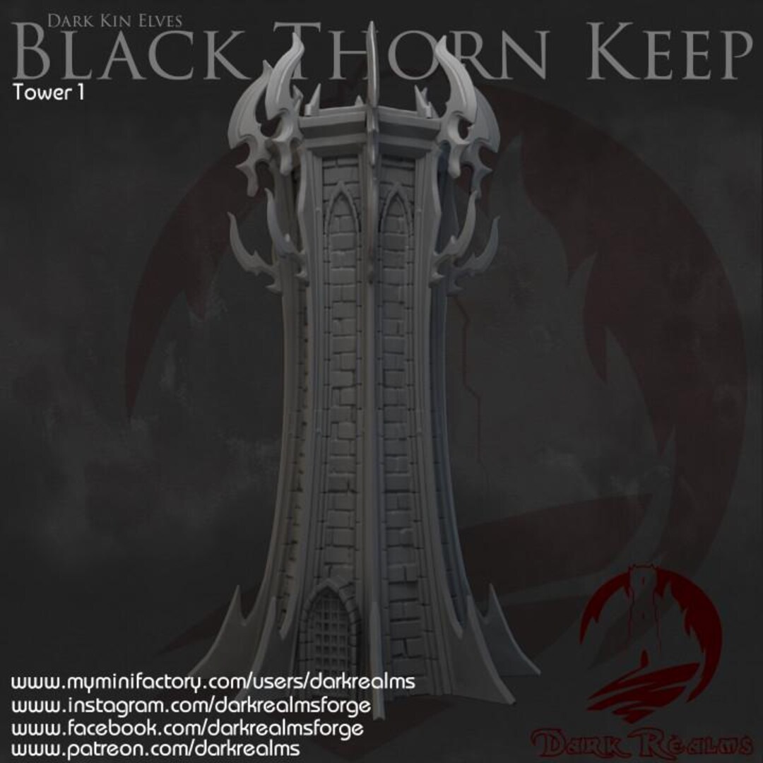 Dark Realms Dark Kin Elves Tower 1 Fantasy Tabletop Middle Earth ...