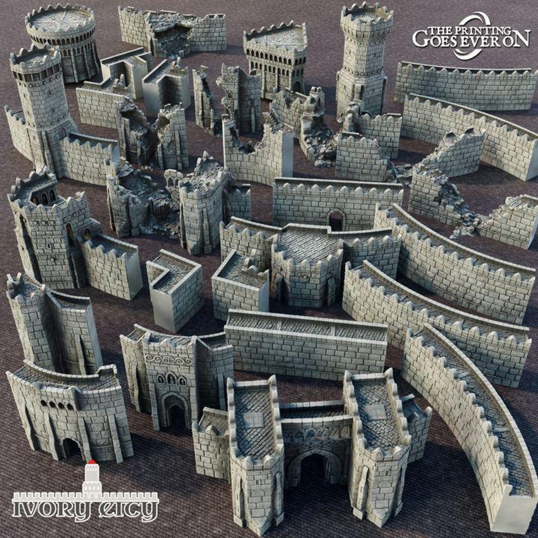 Ivory City – Ultimate Castle Wall Set | Modular Fortress & Tower ...