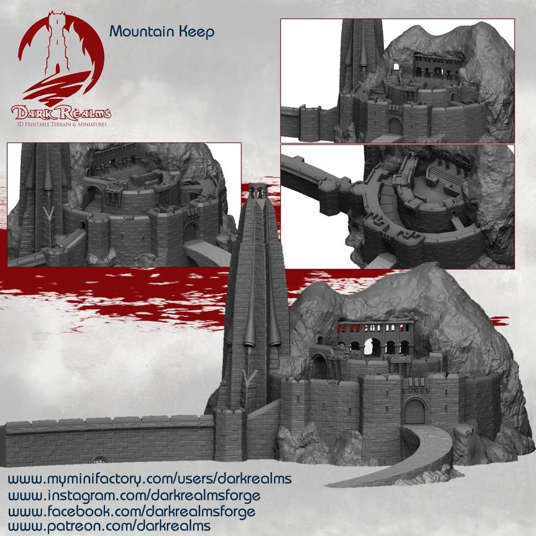 Dark Realms Mountain Keep Helm's Deep Lord of the Rings Tabletop ...