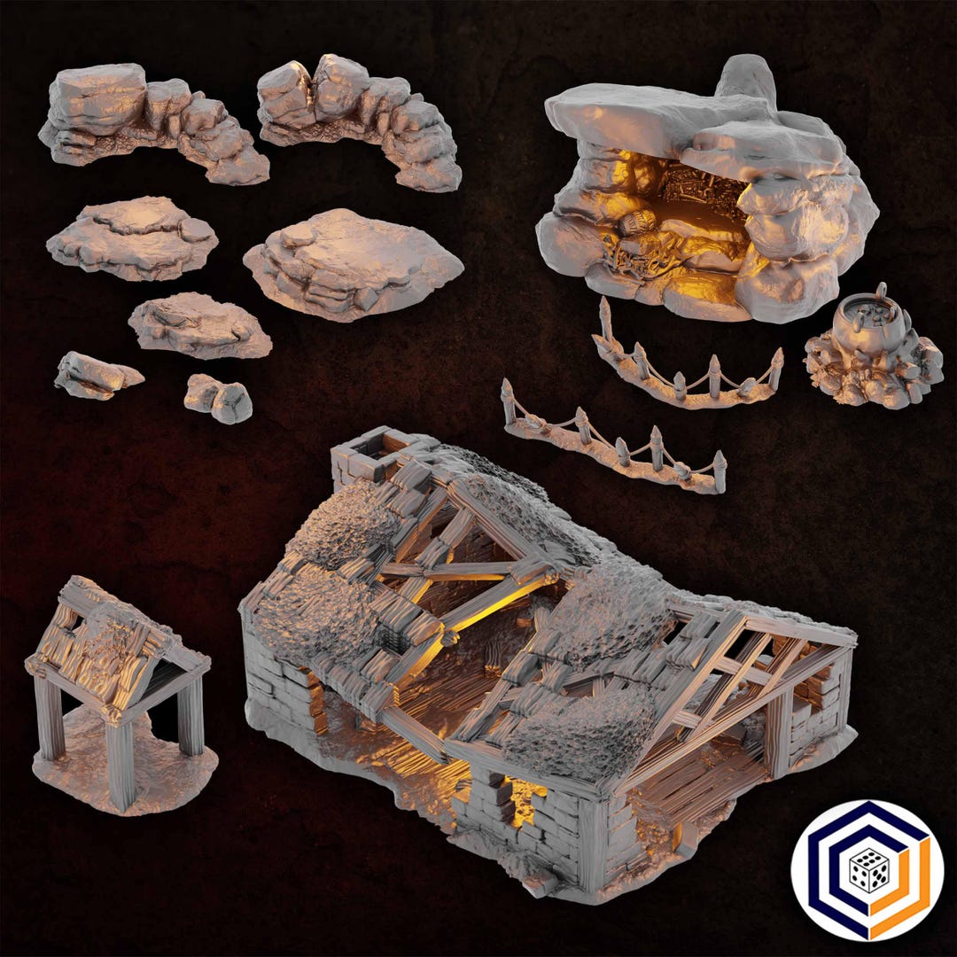 Tierras de Trolls de 28 mm | Ruinas de la Cueva de los Trolls y Rocas ...