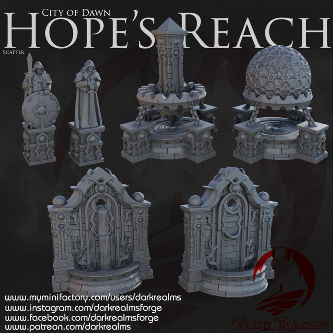 Dark Realms - City of Dawn - Landmark Scatter Dnd Pathfinder Fantasy ...