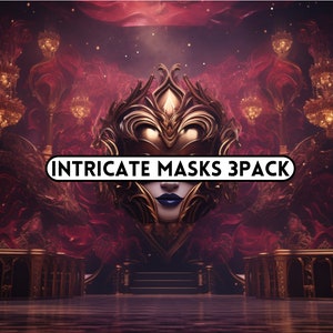 Intricate Mask Digital Backdrop, Digital Background, Royal Cosplay ...