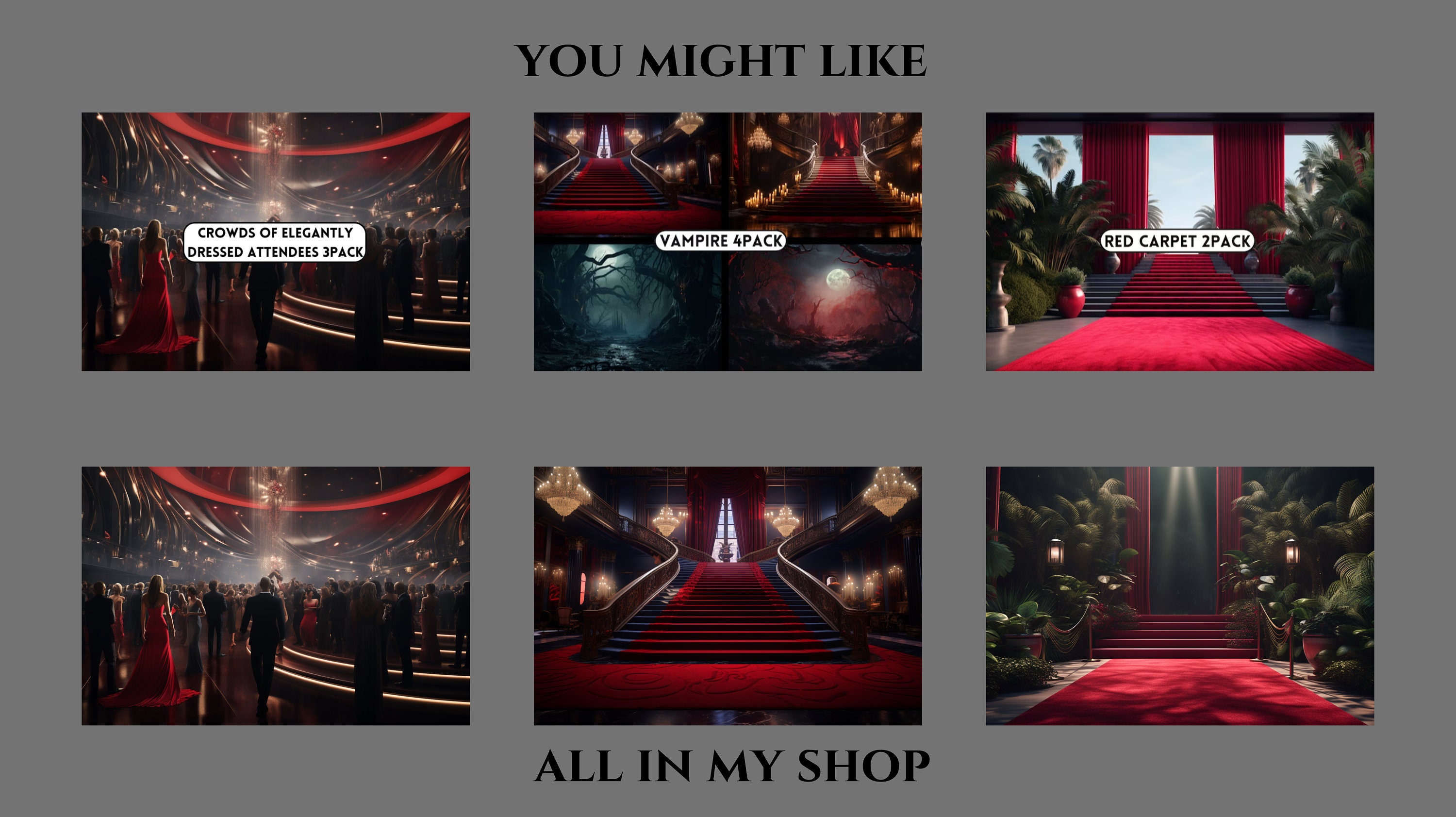 Ruby Red Room Digital Backdrop, Digital Background, Red Room Decor ...